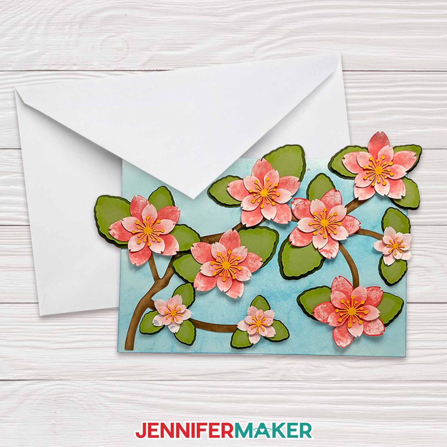 How To Ink Cardstock Edges For 3D Paper Flower Cards - Jennifer Maker