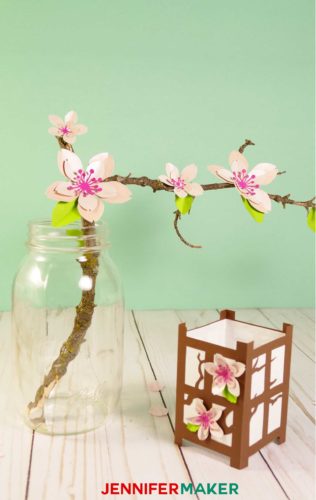 Japanese Paper Lanterns with Spring Flowers - Jennifer Maker