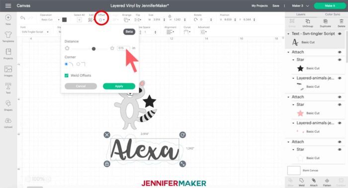 How To Layer Vinyl - Jennifer Maker