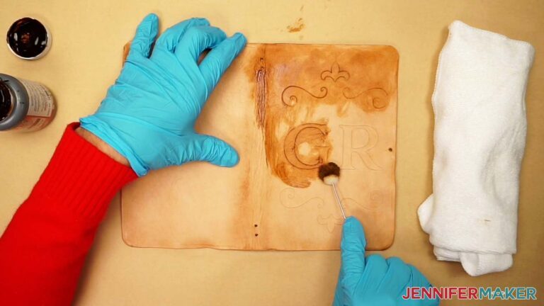 How to Personalize a Custom DIY Leather Journal - Jennifer Maker