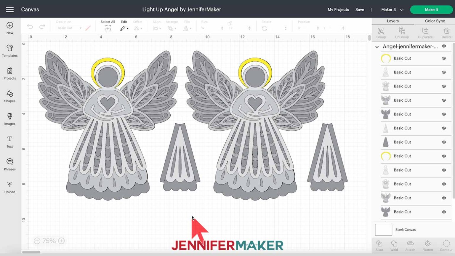 3D Light Up Angel: Make Ornaments or Tree Toppers! - Jennifer Maker