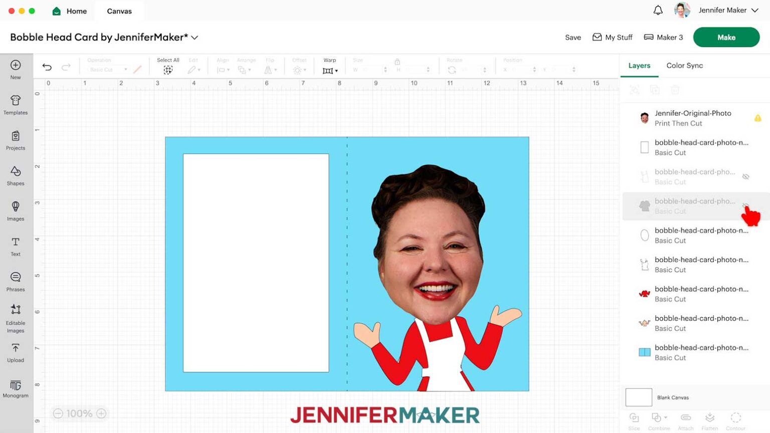 Make a Bobble Head Card With Your Custom Photo! - Jennifer Maker