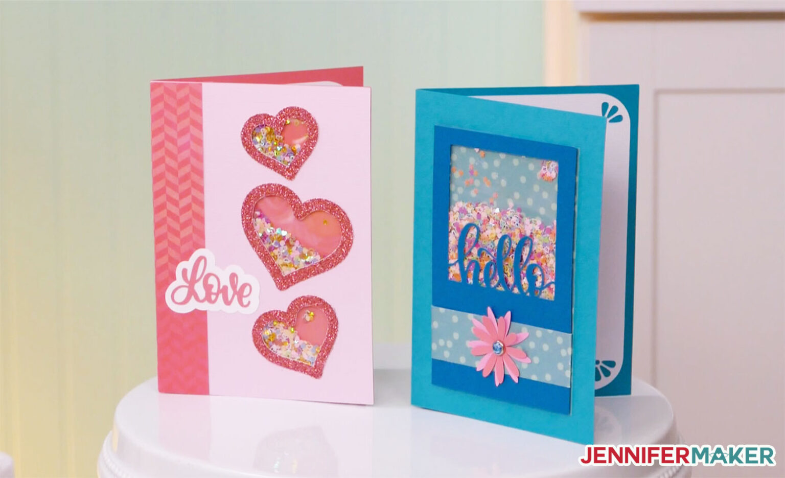 How to Make A Shaker Card + Shaker Card Fillers! - Jennifer Maker
