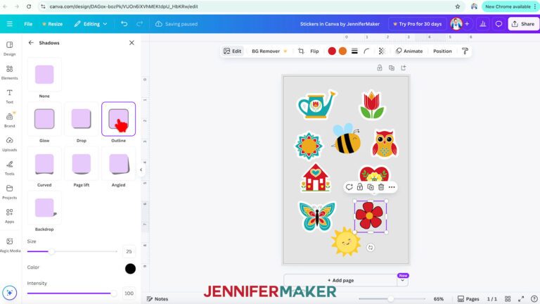 Make Stickers in Canva - Jennifer Maker