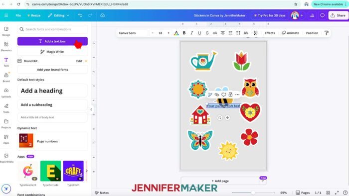 Make Stickers in Canva - Jennifer Maker