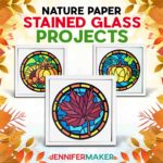 Paper Stained Glass Nature Designs: Layered Art for Fall! - Jennifer Maker
