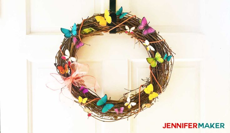 Paper Butterfly Wreath - Jennifer Maker