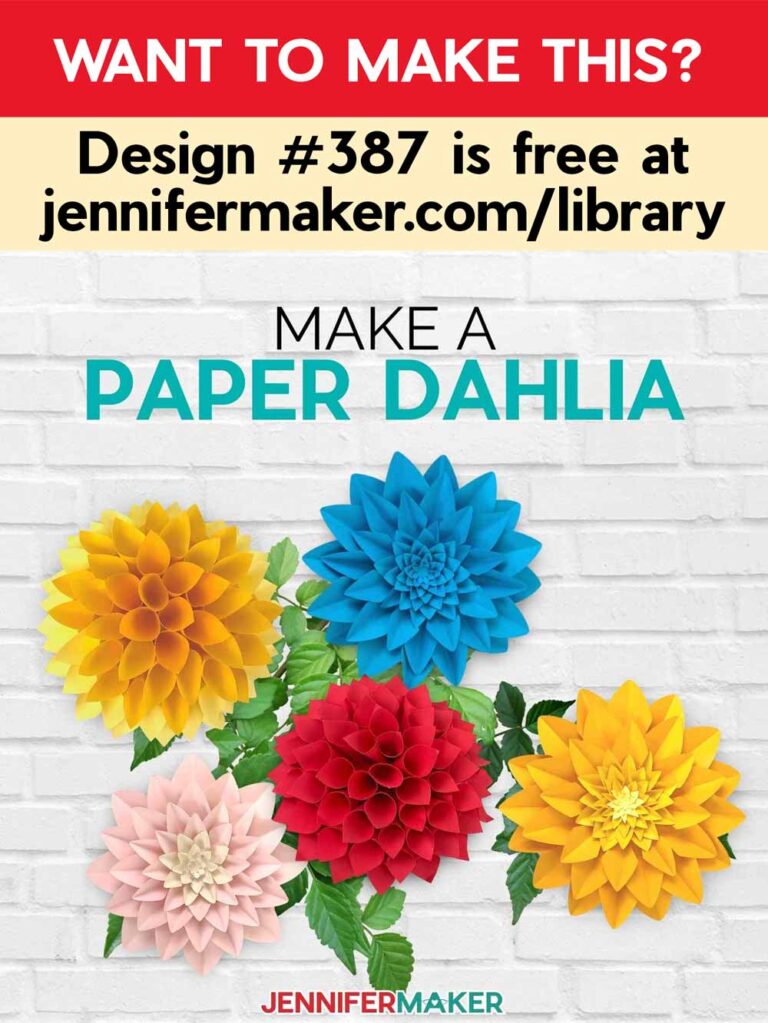 Paper Dahlia Flowers in Three Styles - Jennifer Maker
