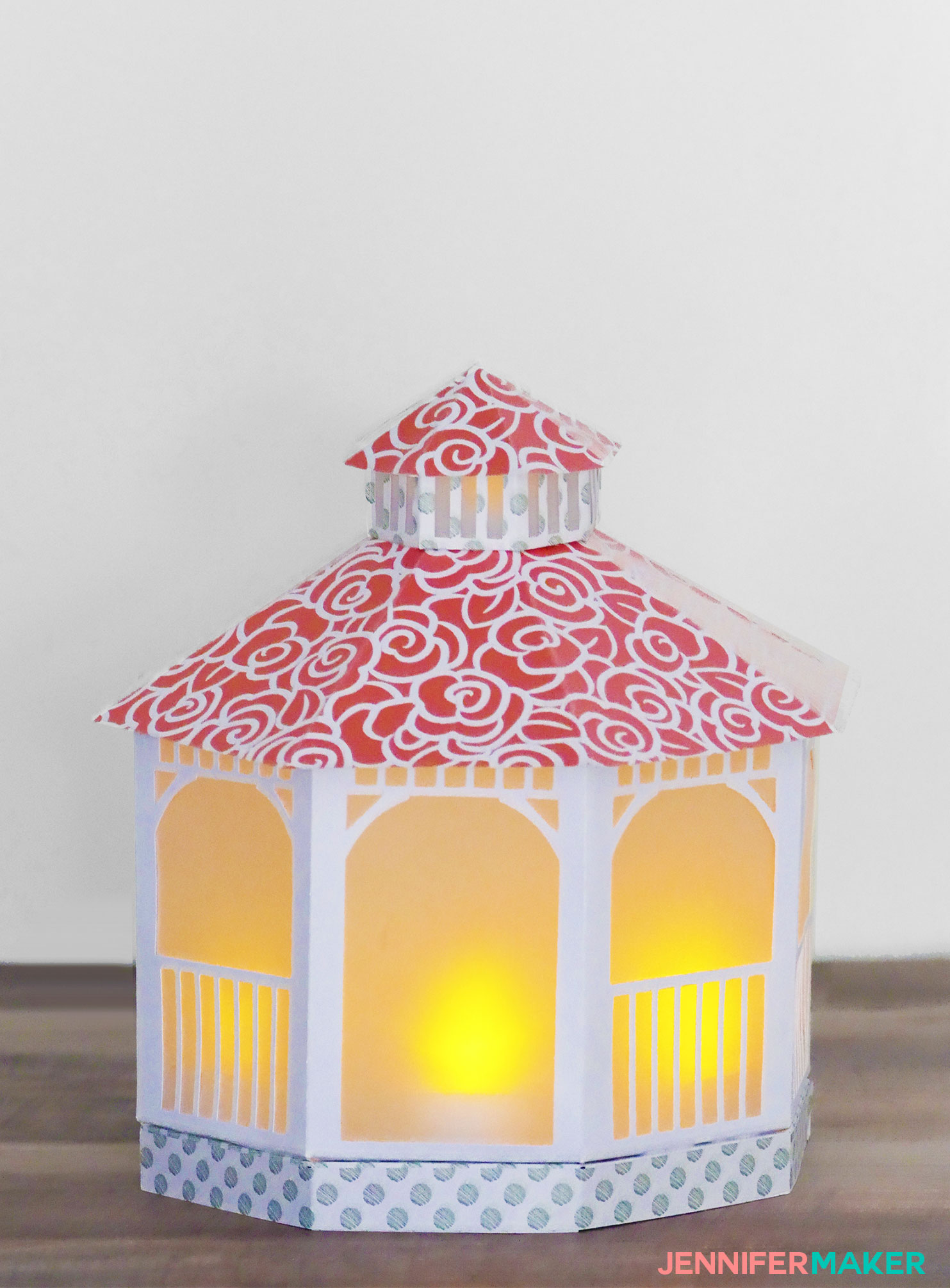 Paper Gazebo Luminary for Moms and Brides - Jennifer Maker
