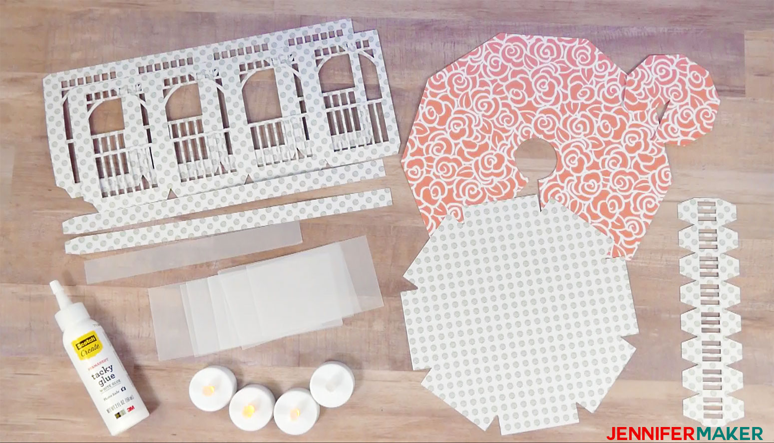 Paper Gazebo Luminary for Moms and Brides - Jennifer Maker