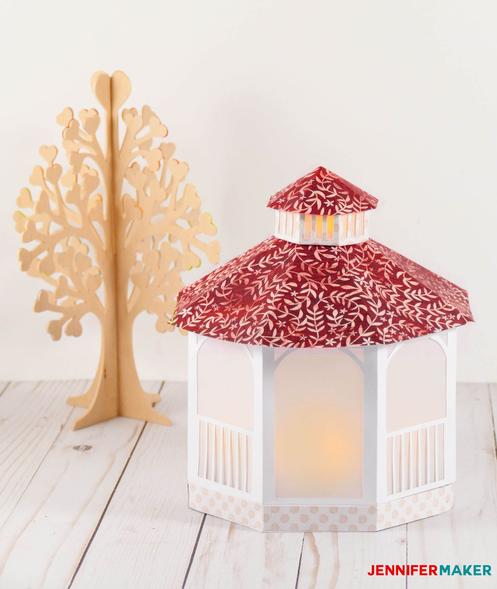 Paper Gazebo Luminary for Moms and Brides - Jennifer Maker