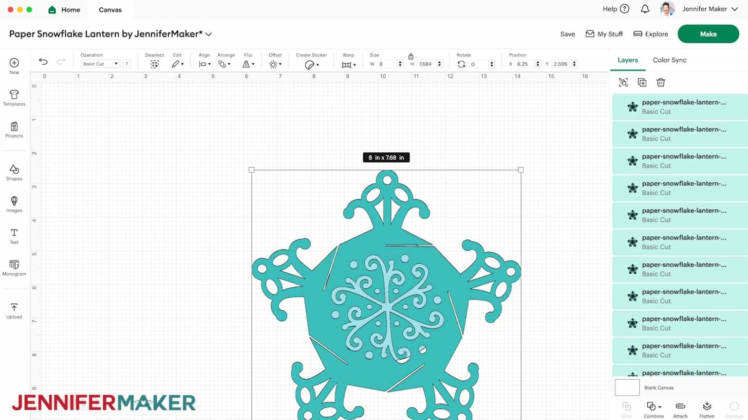 DIY Hanging Paper Snowflake Lantern for Winter - Jennifer Maker