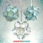 DIY Hanging Paper Snowflake Lantern for Winter - Jennifer Maker