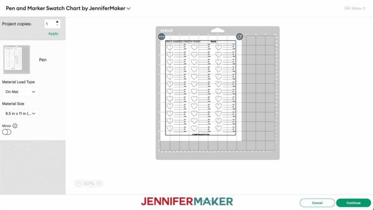 Free Pen, Marker Color Swatch Chart: SVG & Printable Charts - Jennifer ...