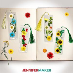 Make Pretty Pressed Flower Bookmarks with Lamination - Jennifer Maker