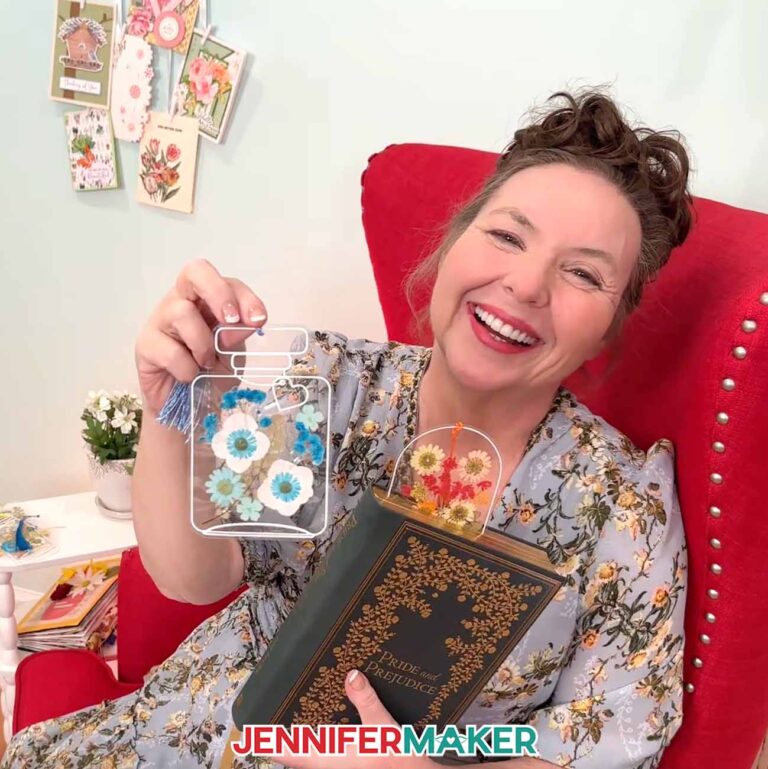 Make Pretty Pressed Flower Bookmarks with Lamination - Jennifer Maker