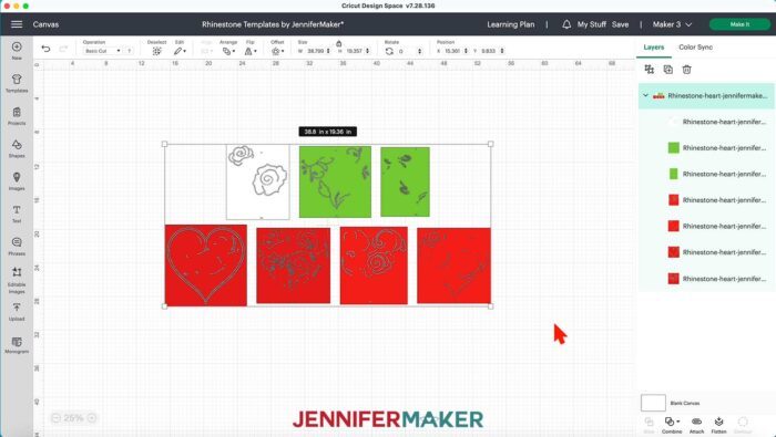 You Can Make Rhinestone Templates with Cricut! - Jennifer Maker