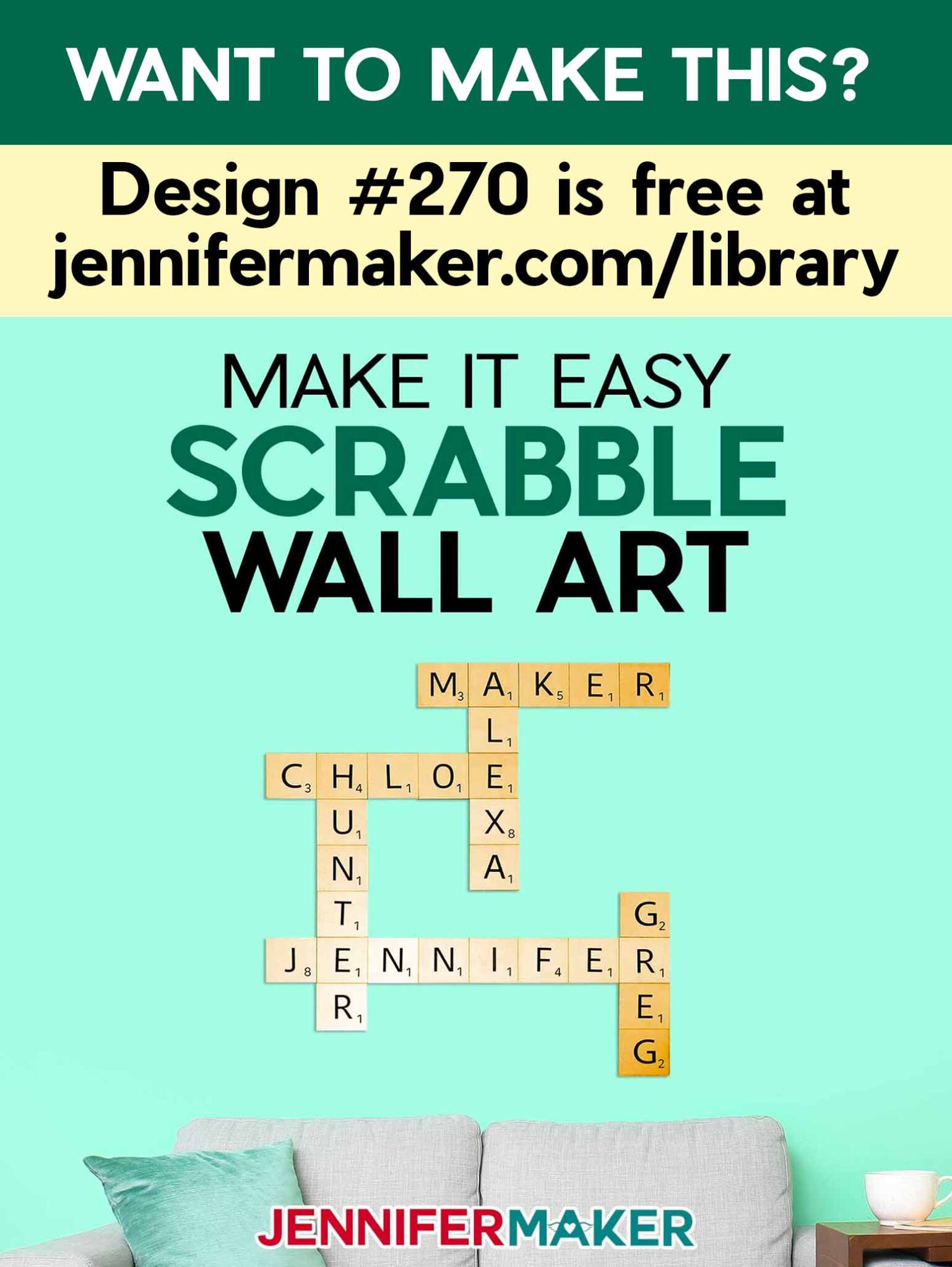 Scrabble Wall Art - Easy and Fun DIY Home Decor Project - Jennifer Maker