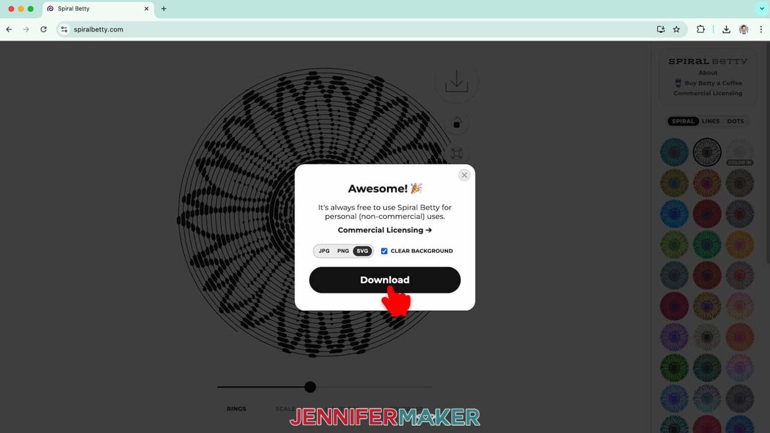 Spiral Betty Tutorial - Jennifer Maker