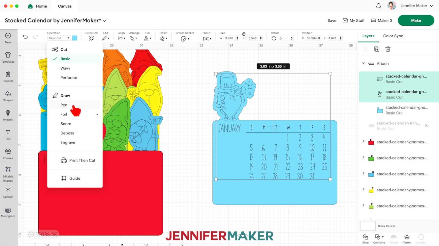 Free Stacked Calendar SVG Designs: Gnomes & Flowers! - Jennifer Maker