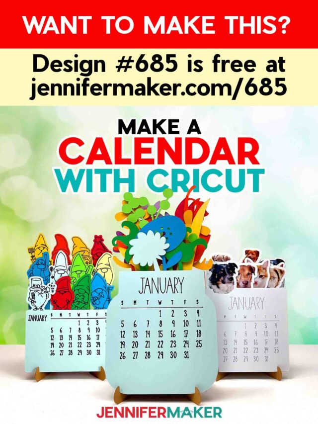 Free Stacked Calendar SVG Designs: Gnomes & Flowers! - Jennifer Maker