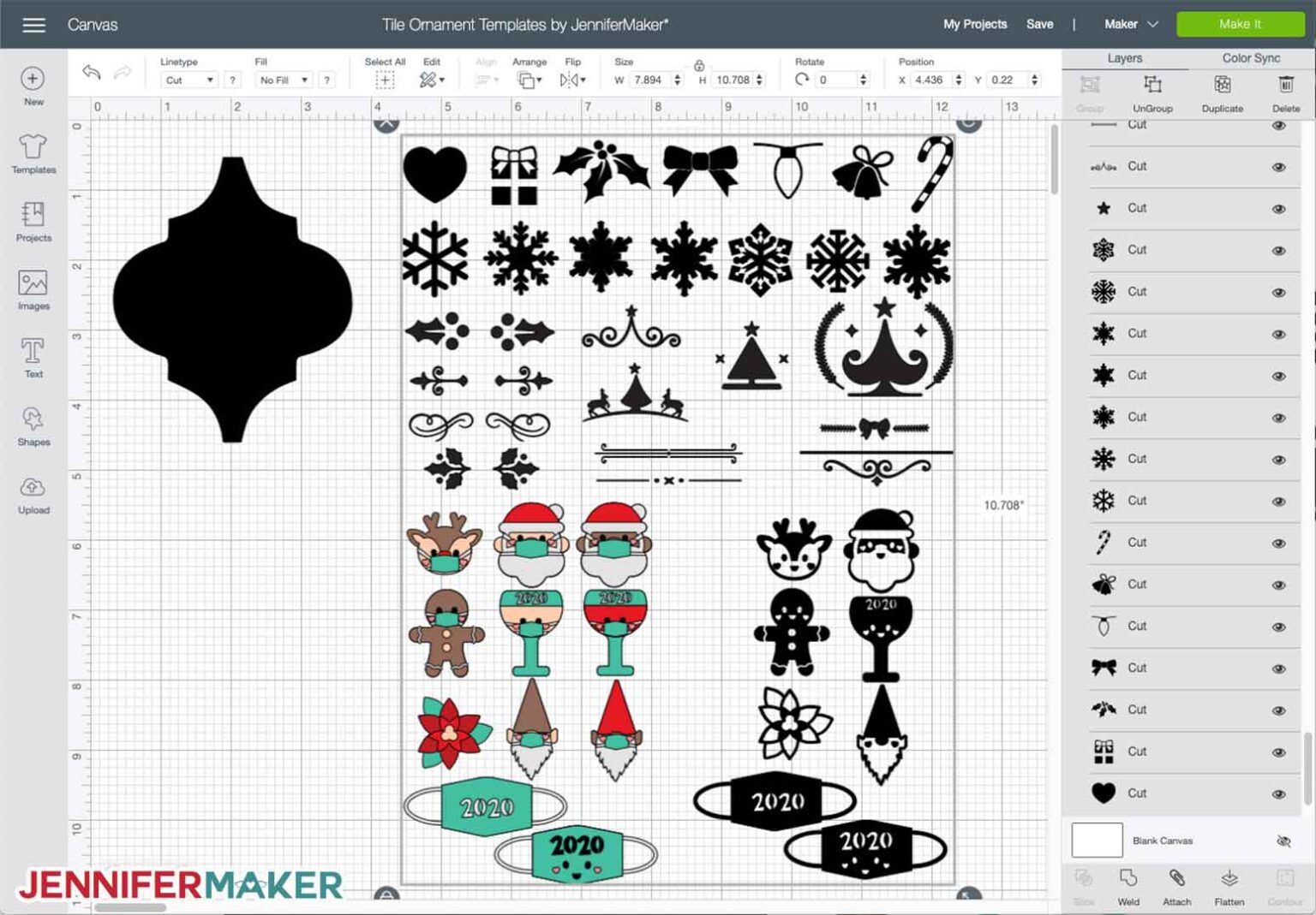 DIY Personalized Tile Ornaments — Templates & Designs! - Jennifer Maker
