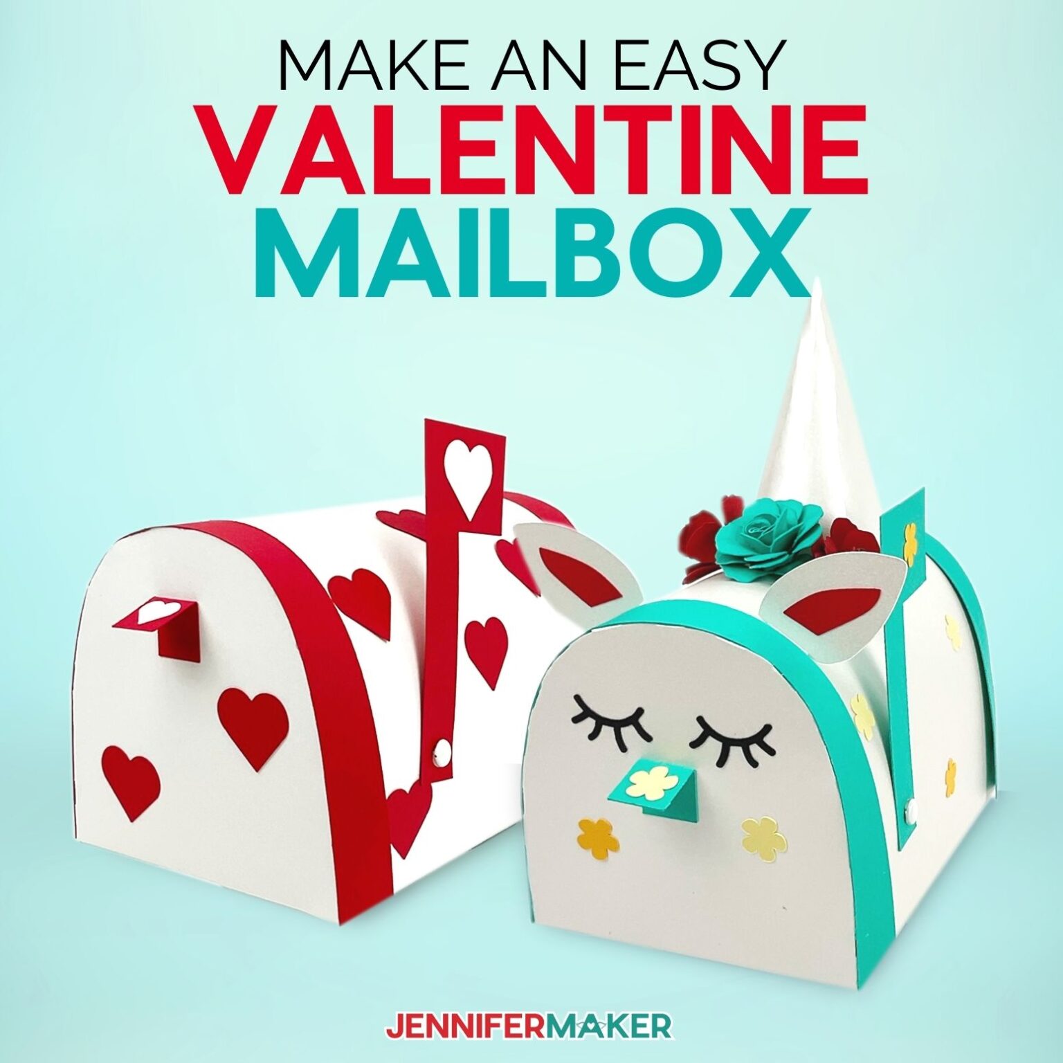 Valentine Mailbox Craft: Unicorn Decor + Printable Cards - Jennifer Maker
