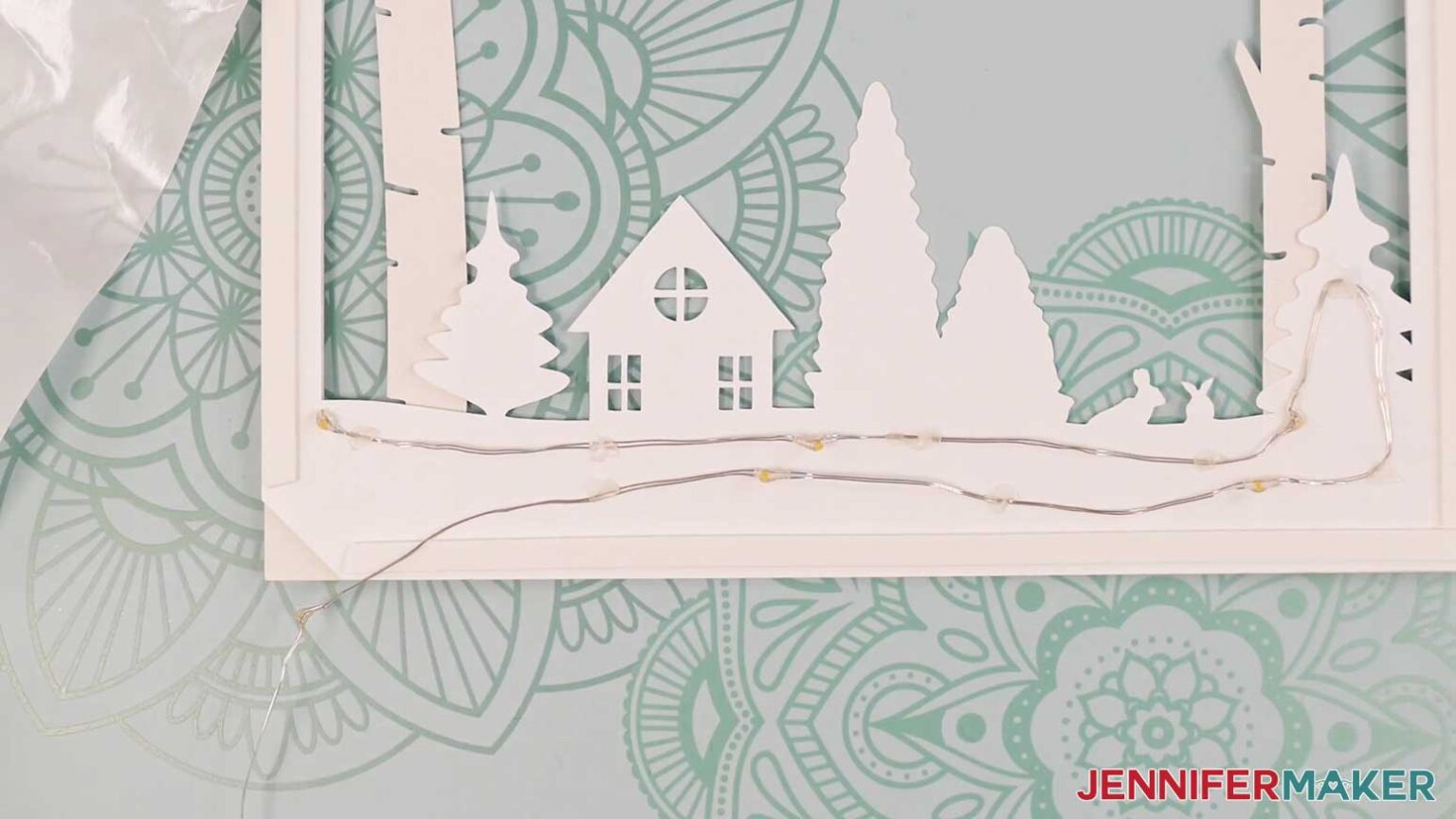 Village Shadow Box With Lights - Jennifer Maker