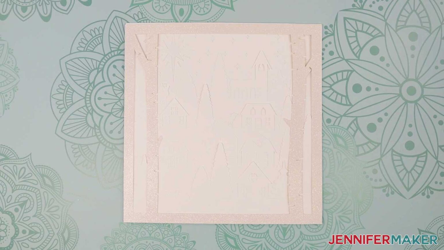 Village Shadow Box With Lights - Jennifer Maker